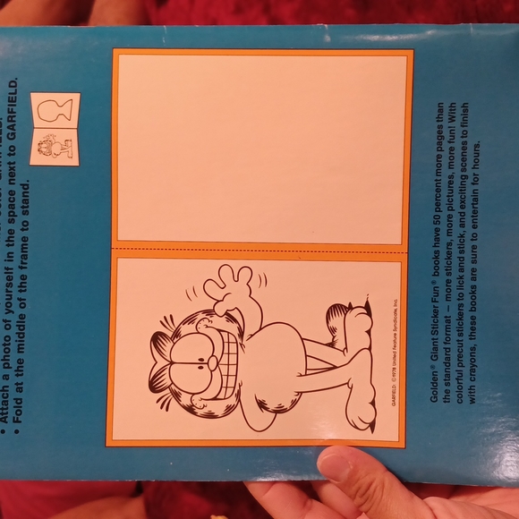 Garfield | Other | Vintage Giant Sticker Fun Coloring Book Garfield 99s ...
